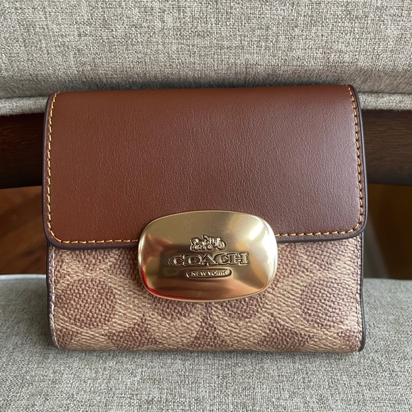 Coach | Bags | Nwtcoach Eliza Small Wallet In Signature Canvascoach ...